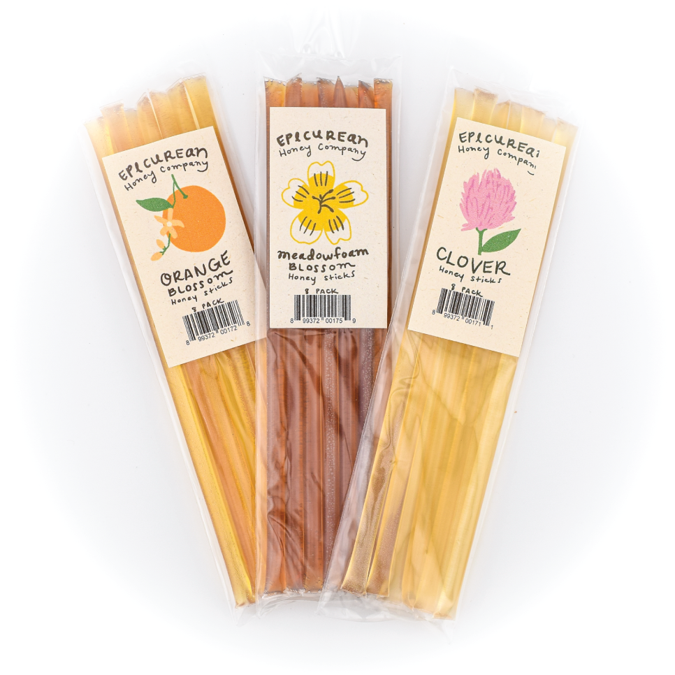 Honey Stick 3-Pack / Orange Blossom, Meadowfoam, Clover – HollowTreeHoney